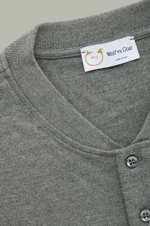 WOLF VS. GOAT (WVG) Henley Short Sleeve Viscose Interlock