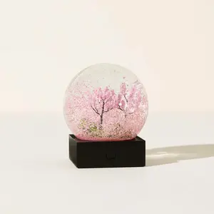UNCOMMON GOODS Cherry Blossom Snow Globe Coolsnowglobes - Light Pink/green