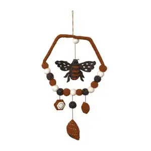 STORIED HOME Wool Felt Mobile With Bee And Hive
