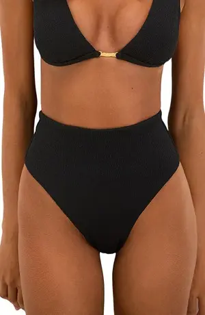 VIX PAULA HERMANNY Firenze Camille High-waist Bikini Bottoms - Black