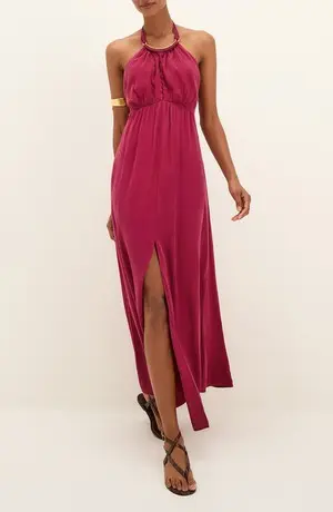 VIX PAULA HERMANNY Solid Joy Cover-up Maxi Dress - Pink