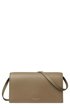 Tory Burch Perry Wallet Crossbody Bag Wild Mushroom