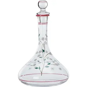 STORIED HOME 60 Oz. Botanical Bliss Glass Decanter - Clear