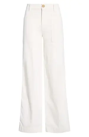 Frank & Eileen Limerick Pocket Wide Leg Trousers - Chalk