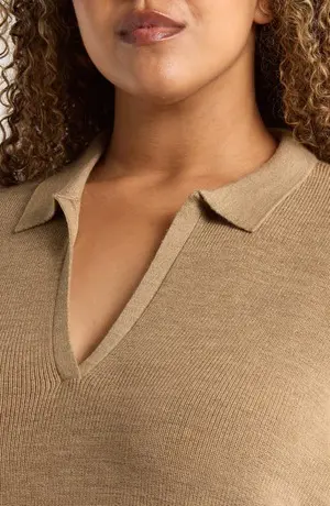 Eileen Fisher Classic Collar Merino Wool Sweater