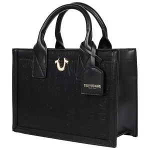 True Religion Mega Logo Modern Tote - Black