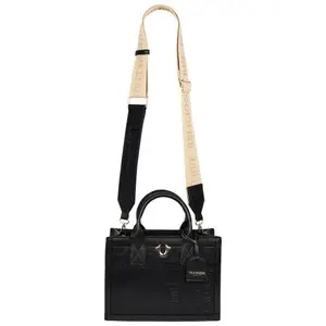 True Religion Mega Logo Modern Tote - Black