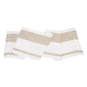 CAROL & FRANK Morgan Striped Table Runners Collection - Brown