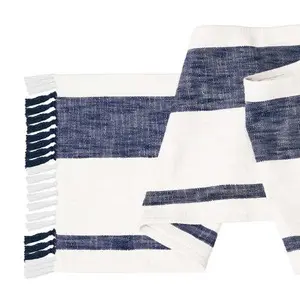 CAROL & FRANK Morgan Striped Table Runners Collection - Navy