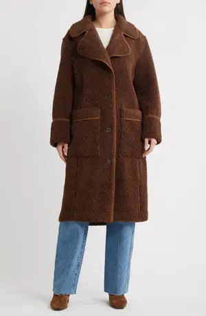 UGG Sema Uggfuff Coat - Deep Nutmeg