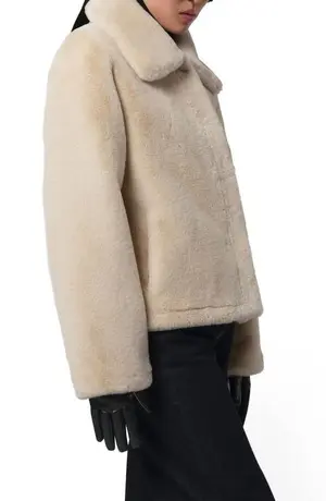 Apparis Elis Faux Fur Cropped Coat
