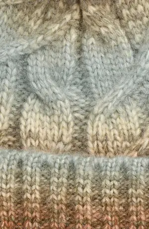 Free People Rainbow Beanie & Mittens Set