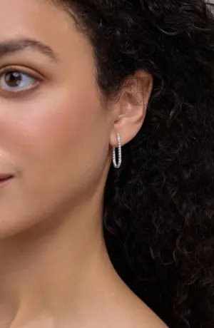 Bony Levy Rita Diamond Inside Out Hoop Earrings