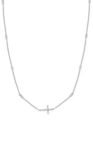 Bony Levy Rita Diamond Cross Pendant Necklace - 18k White Gold