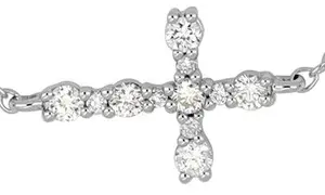 Bony Levy Rita Diamond Cross Pendant Necklace
