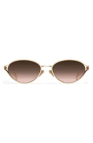 Quay Formal Affair Round Sunglasses Gold/brown Rose