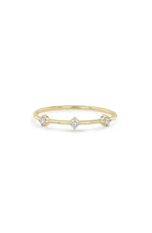 Zoe Chicco Diamond Dash Ring - 14k Yellow Gold