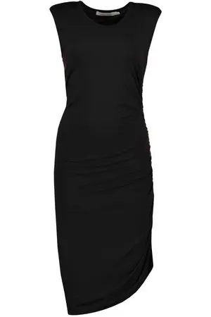BISHOP + YOUNG Alex Side Ruched Midi Dress - Black