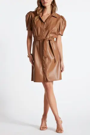 BISHOP + YOUNG Clea Leather Mini Dress - Black