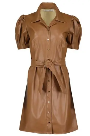 BISHOP + YOUNG Clea Leather Mini Dress - Black