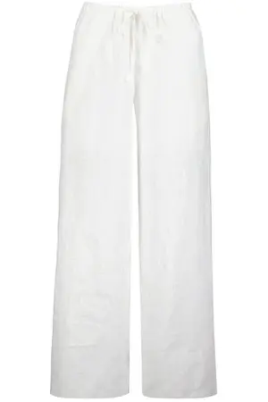 BISHOP + YOUNG Positano Drawstring Linen Pants - White