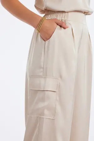 BISHOP + YOUNG Satin Cargo Pants