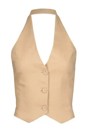 BISHOP + YOUNG Positano Linen Halter Vest