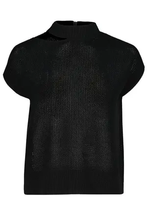BISHOP + YOUNG Alexis Cut-out Short Sleeve Sweater