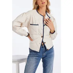 BISHOP + YOUNG Brooklyn Whipstitch Quilted Jacket - Ivory