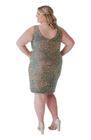 SYDNEY'S CLOSET Sleeveless Fitted Sequin Party Dress