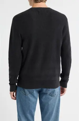 SCHOTT Stonewash Cotton Crewneck Sweater