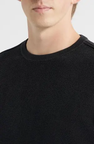 SCHOTT Stonewash Cotton Crewneck Sweater