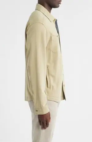 Tommy Bahama Ben & Terry Shirt Jacket - Stone Khaki