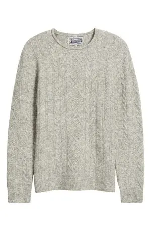 SCHOTT Tri-blend Fisherman Sweater - Cloud Grey