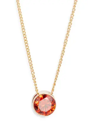 SET & STONES Birthstone Pendant Necklace - Gold /july