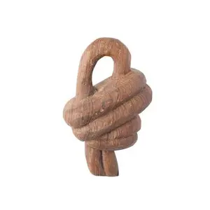 STORIED HOME Decorative Reclaimed Wood Knot - Brown