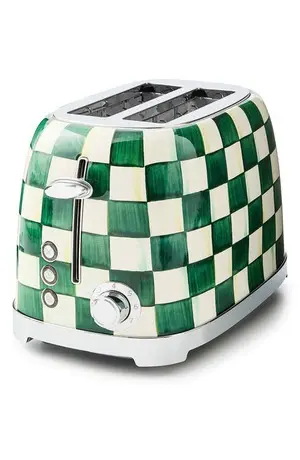 MACKENZIE-CHILDS Check 2-slice Toaster - Emerald