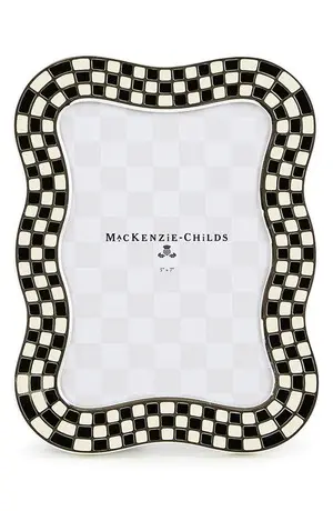 MACKENZIE-CHILDS Wavy Check 5 X 7-inch Picture Frame - Black