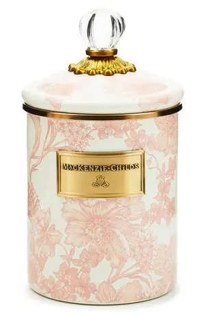 MACKENZIE-CHILDS Medium English Canister - Rosy
