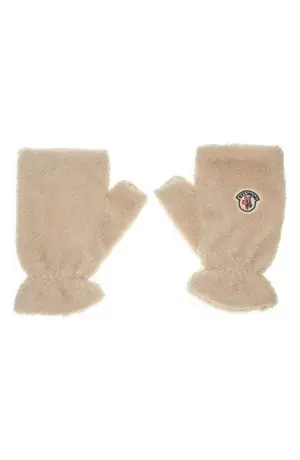 Moncler Fleece Fingerless Gloves - Light Sand