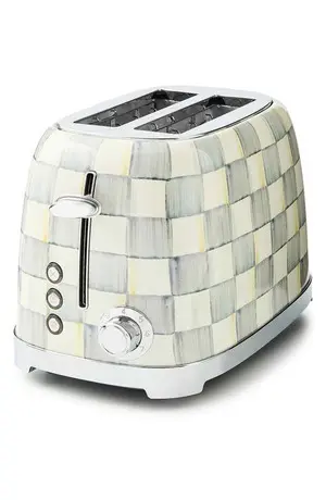 MACKENZIE-CHILDS Check 2-slice Toaster - Sterling
