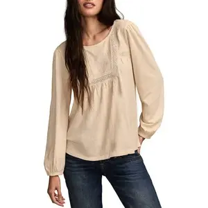 Lucky Brand Cut Out Blouses