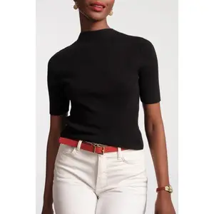 FRANCES VALENTINE Marie Cotton Knit Short-sleeve Sweater