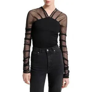MARCELLA Lita Mesh & Ponte Top