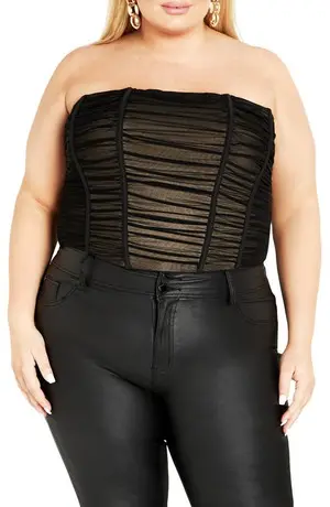 City Chic Strapless Corset Top