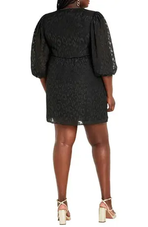 City Chic Lysandra Jacquard Dress