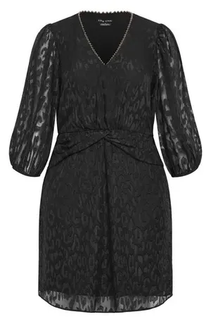 City Chic Lysandra Jacquard Dress
