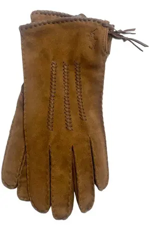 Ralph Lauren Hand-stitched Leather Gloves - Tan