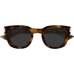 SAINT LAURENT 49mm Round Sunglasses