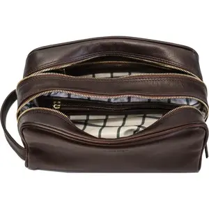 SABANDIJA Leather Dopp Kit - Tobacco
